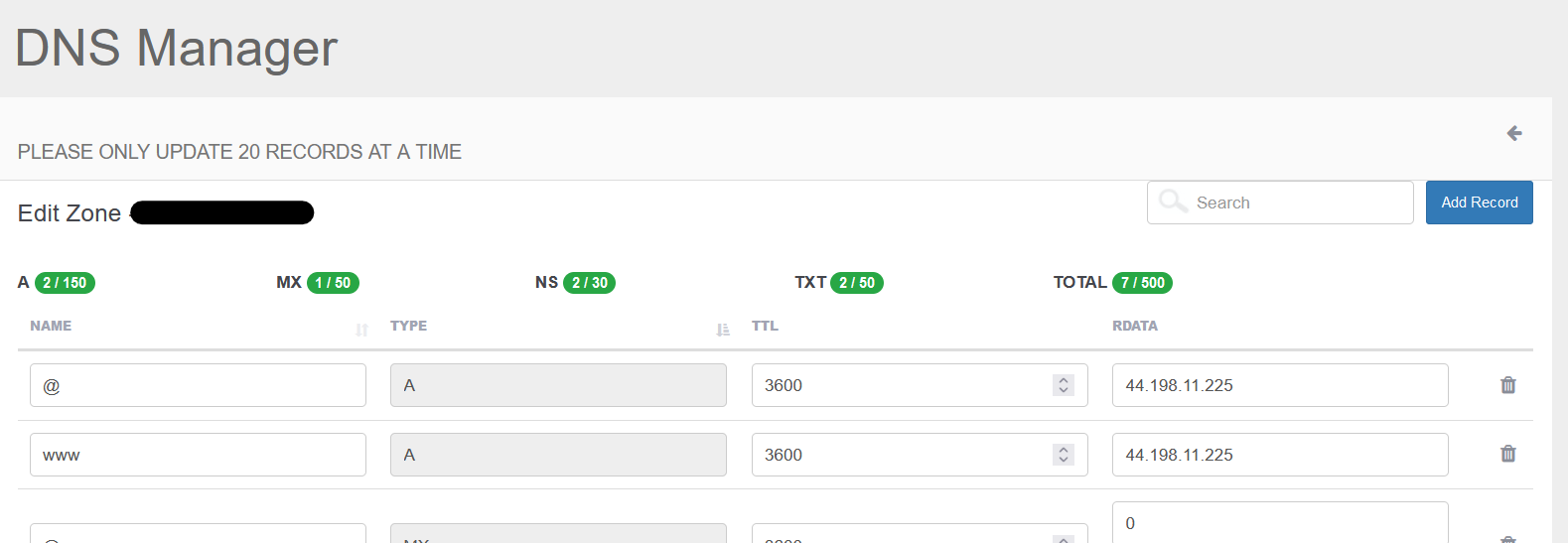 Update DNS Records and Nameservers – EnCirca
